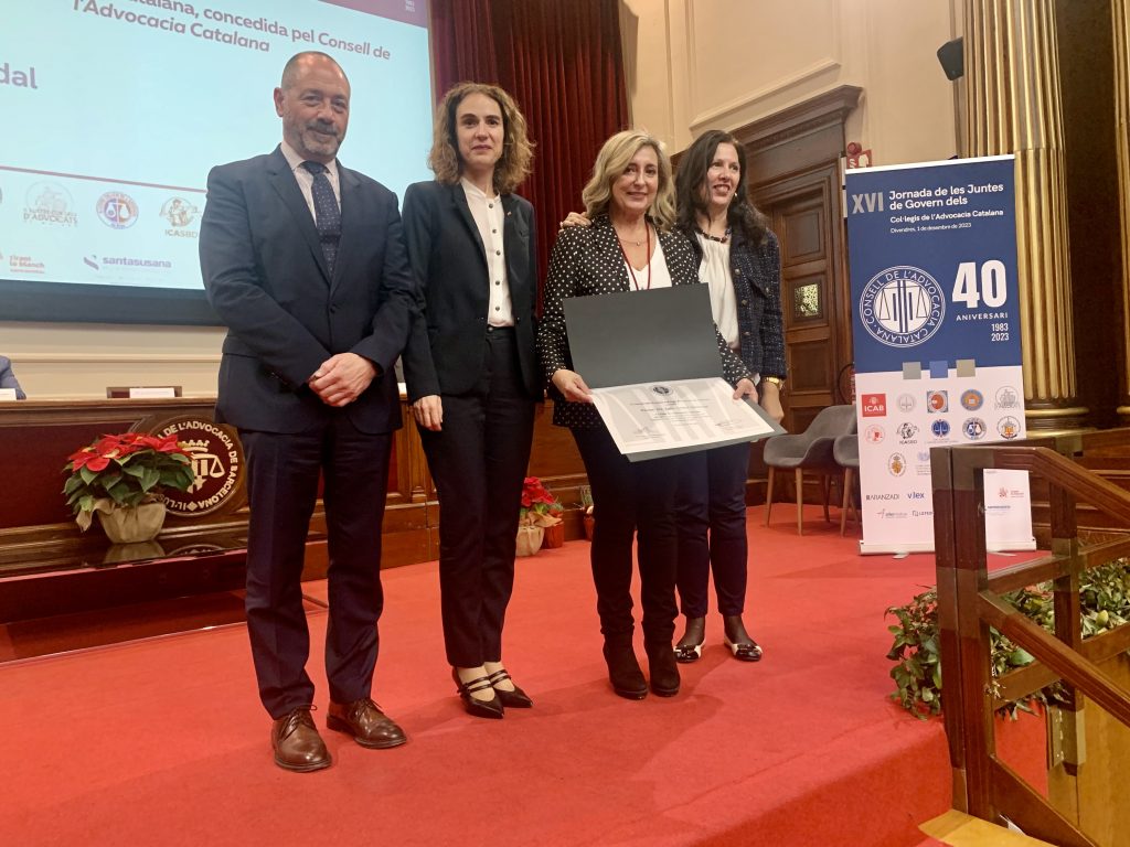 FOTO PREMI LÍDIA CONDAL - Consell de l'Advocacia Catalana